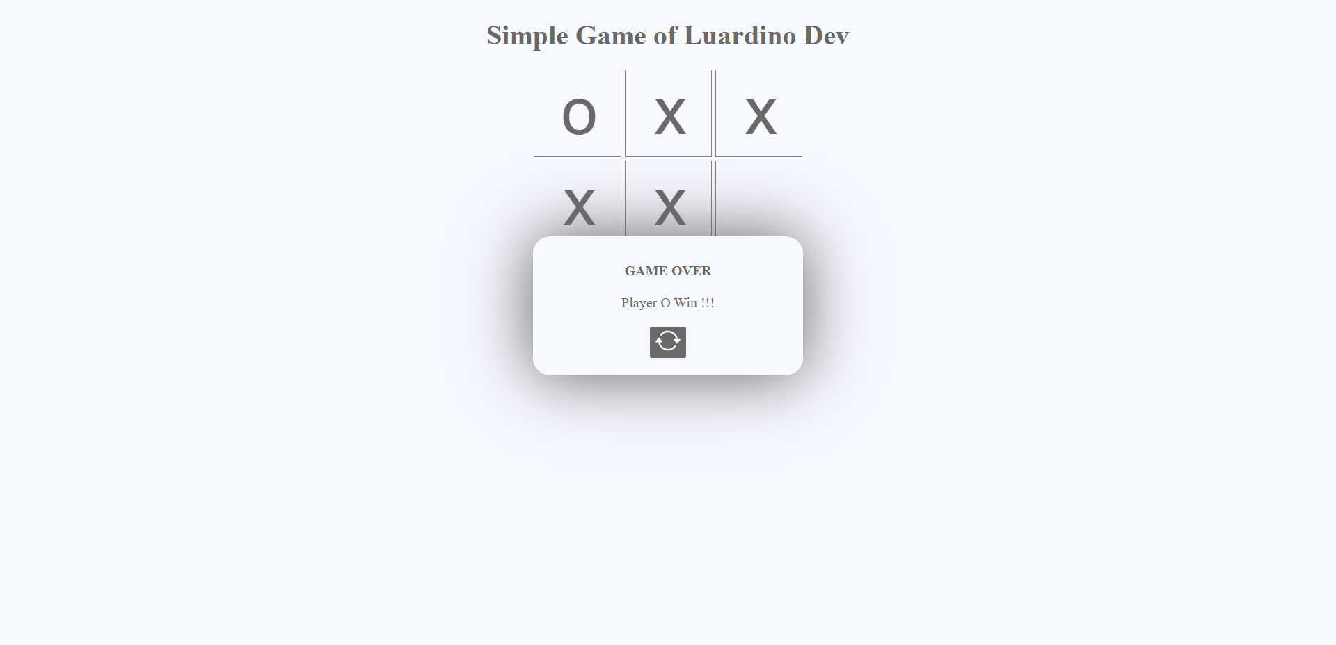 GitHub - luardino/Simple-XO: Game X and O
