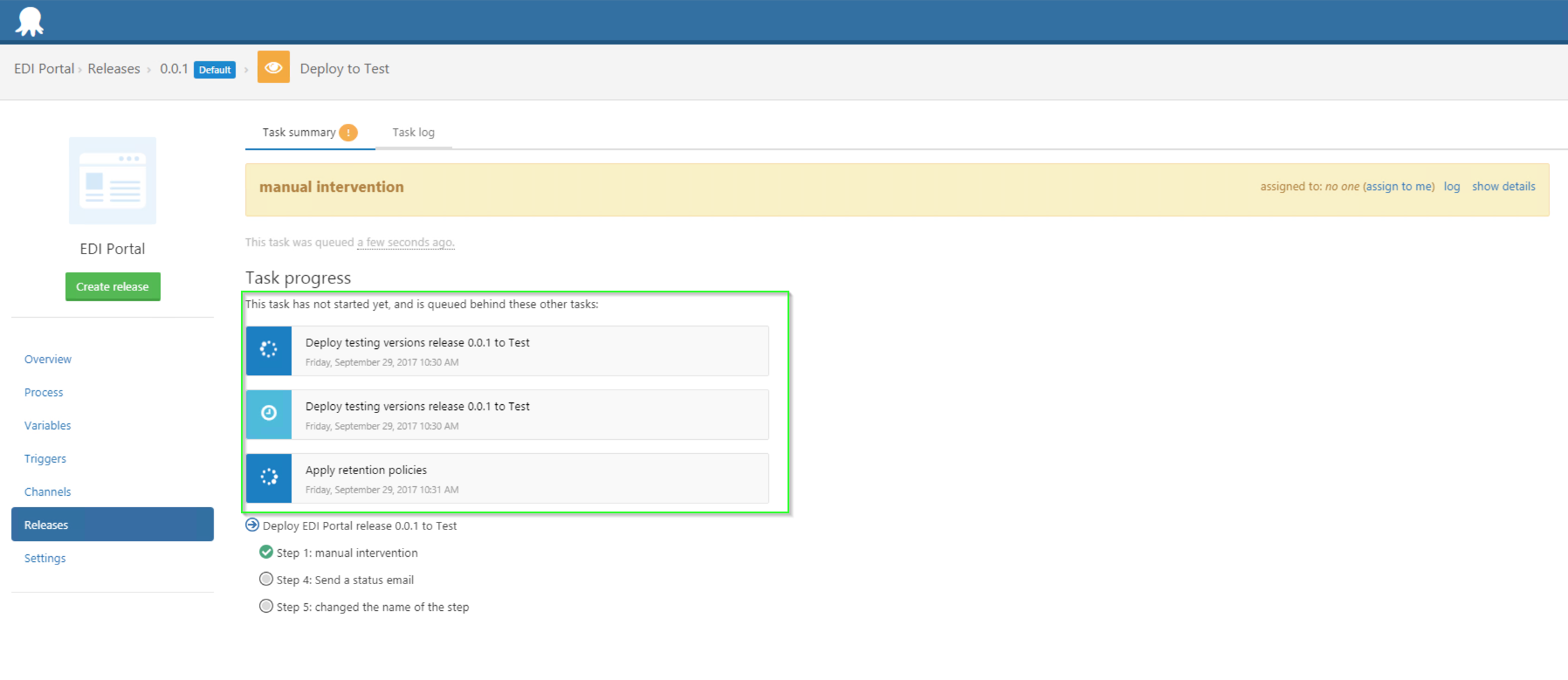 Tasks sitting manual intervention pause - show running tasks as reason current task is 'queued ...