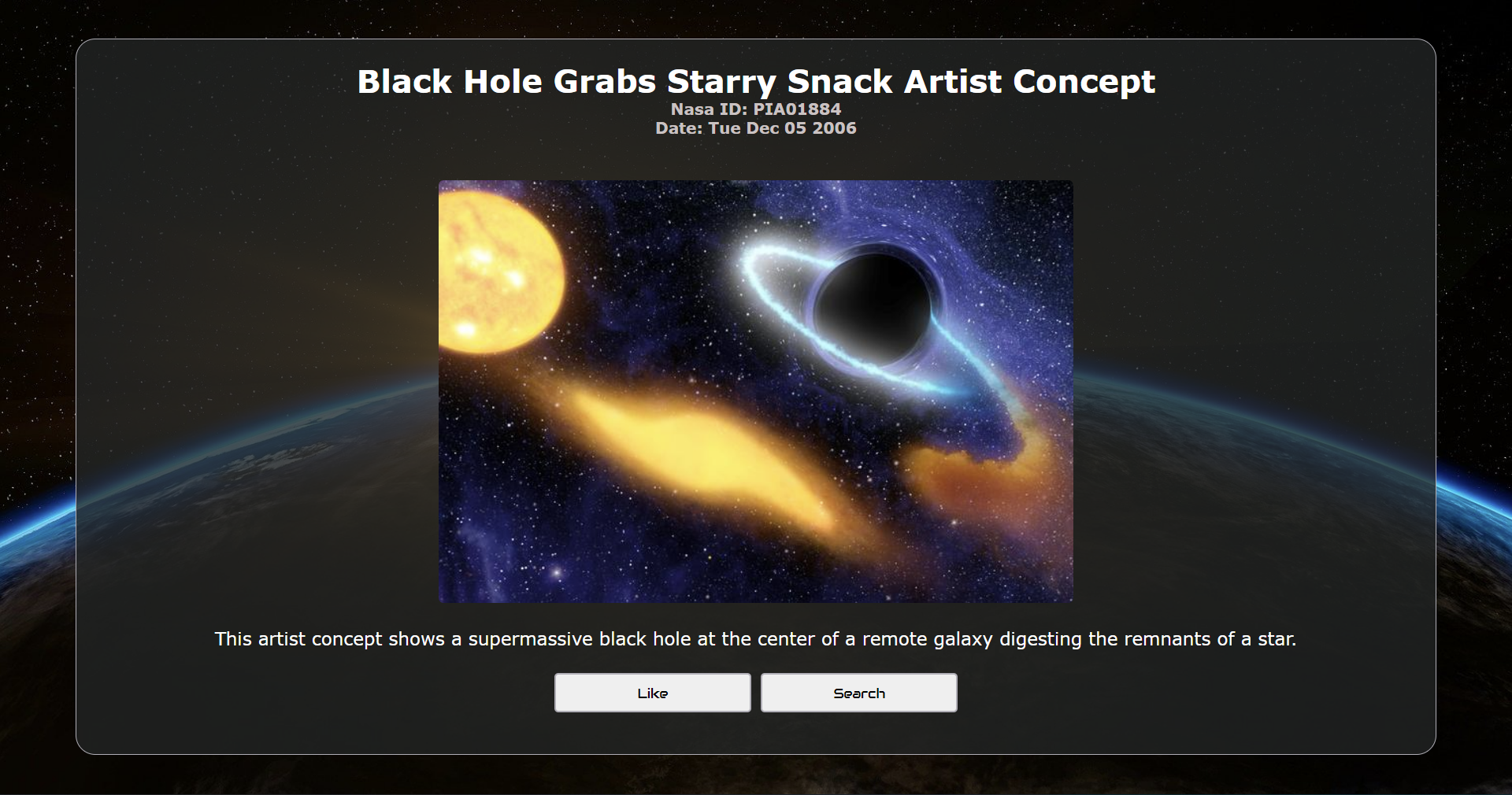 GitHub - Ghaith-Chrit/Nasa-Image-Search: A frontend design to utilize Nasa Image and Video ...