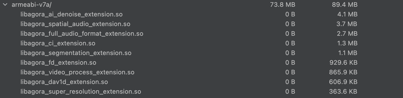 App Size Is Too Big Version 610 · Issue 907 · Agoraio Extensionsagora Flutter Sdk · Github 8239