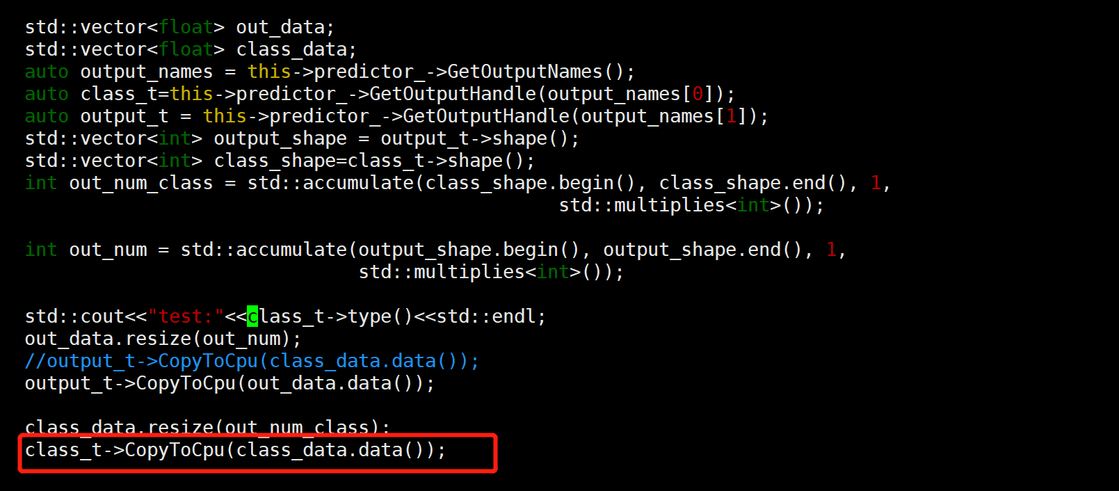 通过 CopyToCpu 获取 Output Tensor 的数据时，出现类型不匹配问题 · Issue #54910 · PaddlePaddle/Paddle · GitHub