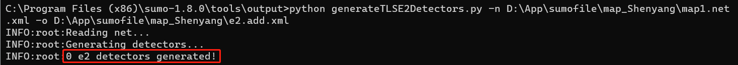 Failed to generate e2 detector for a road network without traffic ...