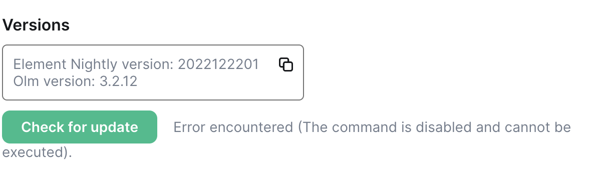 Element Nightly update failing · Issue #669 · element-hq/element-desktop · GitHub