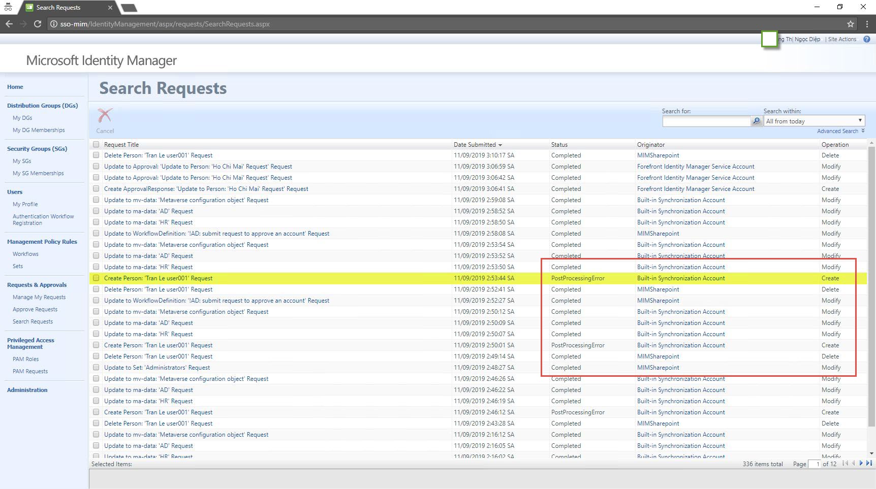 Error While Synchronizing With Approve Workflow · Issue 78 · Microsoft Mimwal · Github