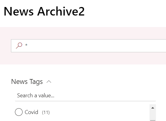 Applying a metadata tag as search filter result in an empty search ...