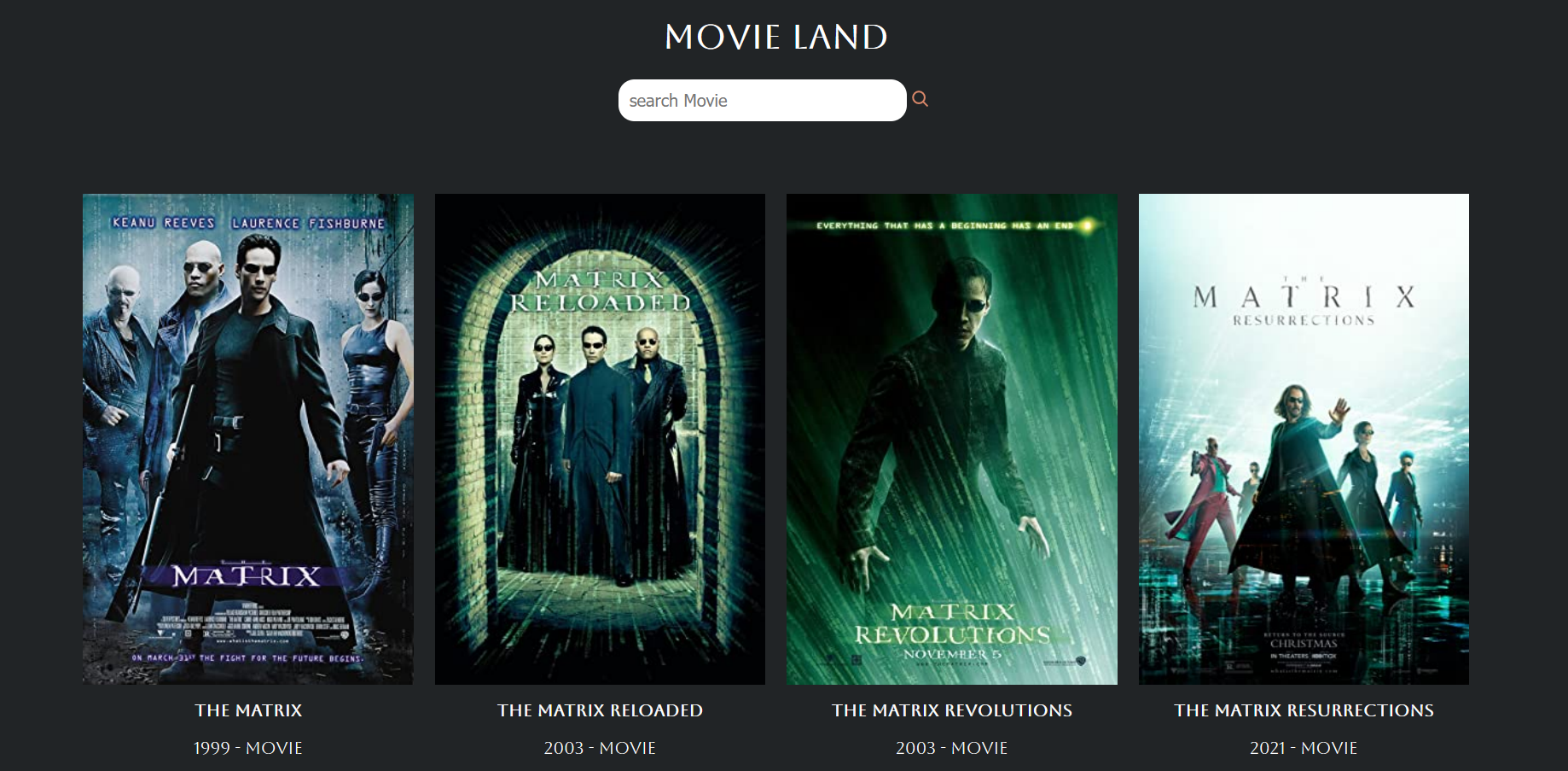 GitHub - abdullahsajid/movieland: Build by React js