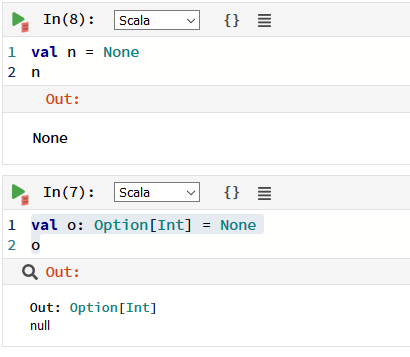 Improve "Out:" for Scala Option containing None · Issue #801 · polynote/polynote · GitHub