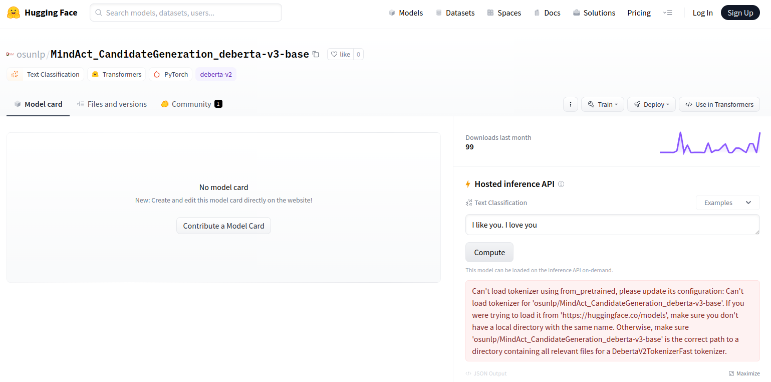 can not load tokenizer for deberta-v3-base · Issue #20 · OSU-NLP-Group/Mind2Web · GitHub