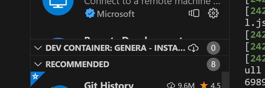 Dev Container Doesnt Install Extensions With 182 · Issue 9141 · Microsoftvscode Remote