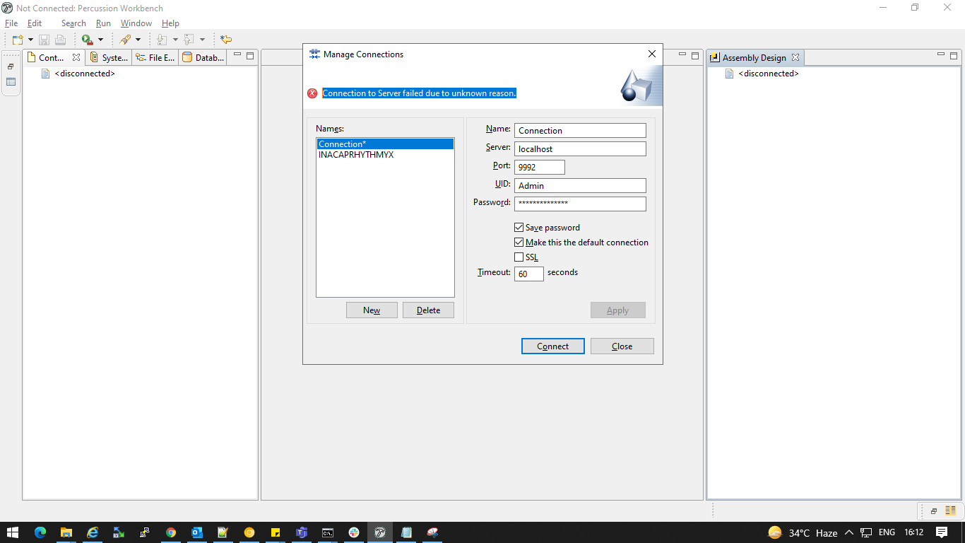 Workbench- Appropriate error message not showing if the user try to login workbench application ...