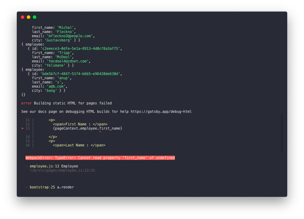 Gatsby Nodejs Createpage Data Not Passed To Component In Pagecontext