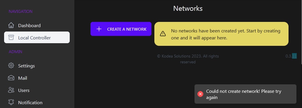 [Support]: cannot create network · Issue #182 · sinamics/ztnet · GitHub