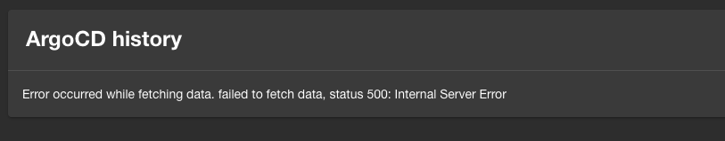 ArgoCD returns 500 when retrieving revision metadata · Issue #980 · RoadieHQ/roadie-backstage ...