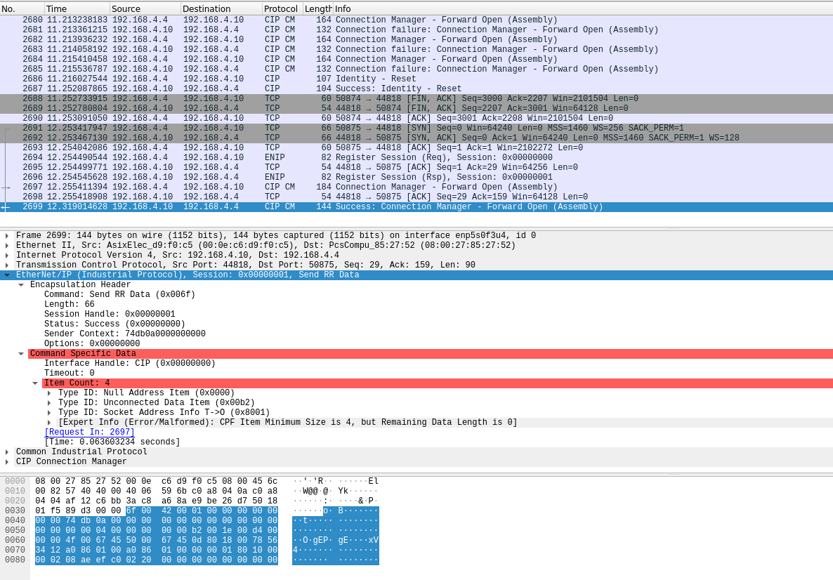 malformed sendRR data packet on multicast forward open reply · Issue #390 · EIPStackGroup/OpENer ...