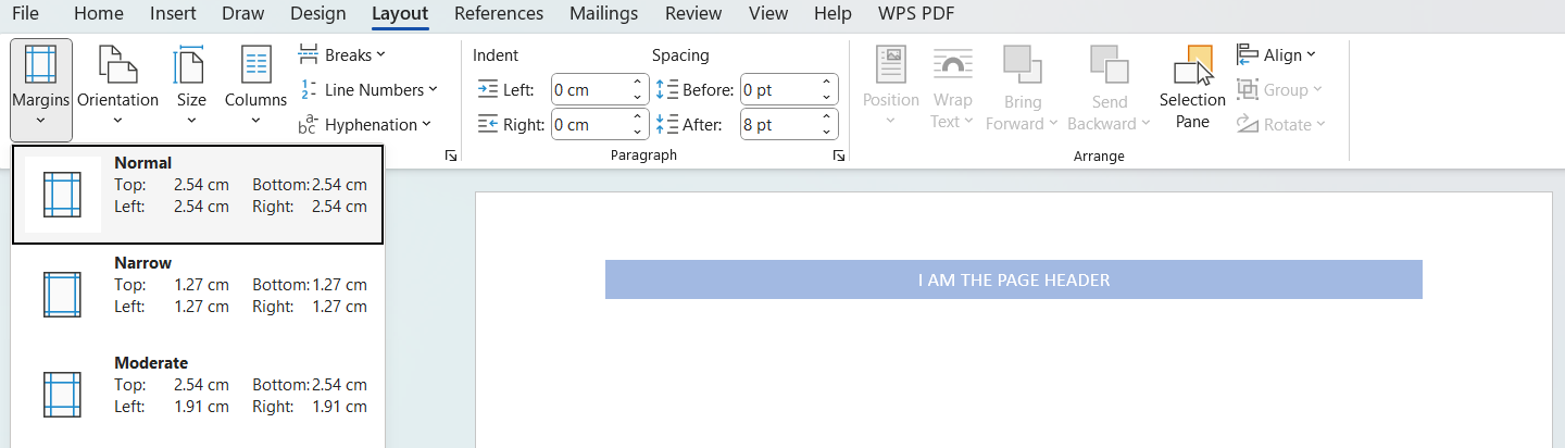 Header doesn't start at the top of page · Issue #2366 · PHPOffice/PHPWord · GitHub