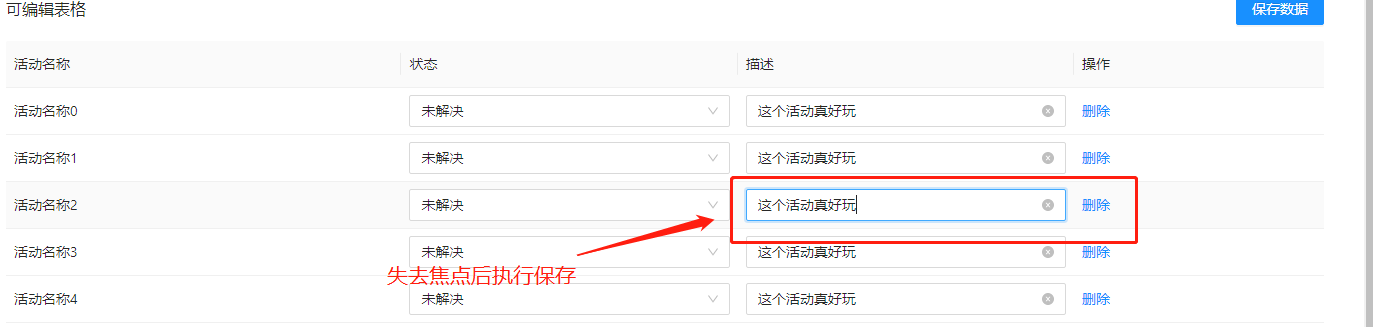 🧐[问题]EditableProTable 实时保存如何实现在输入框失去焦点后才保存 · Issue #3358 · ant-design/pro-components · GitHub