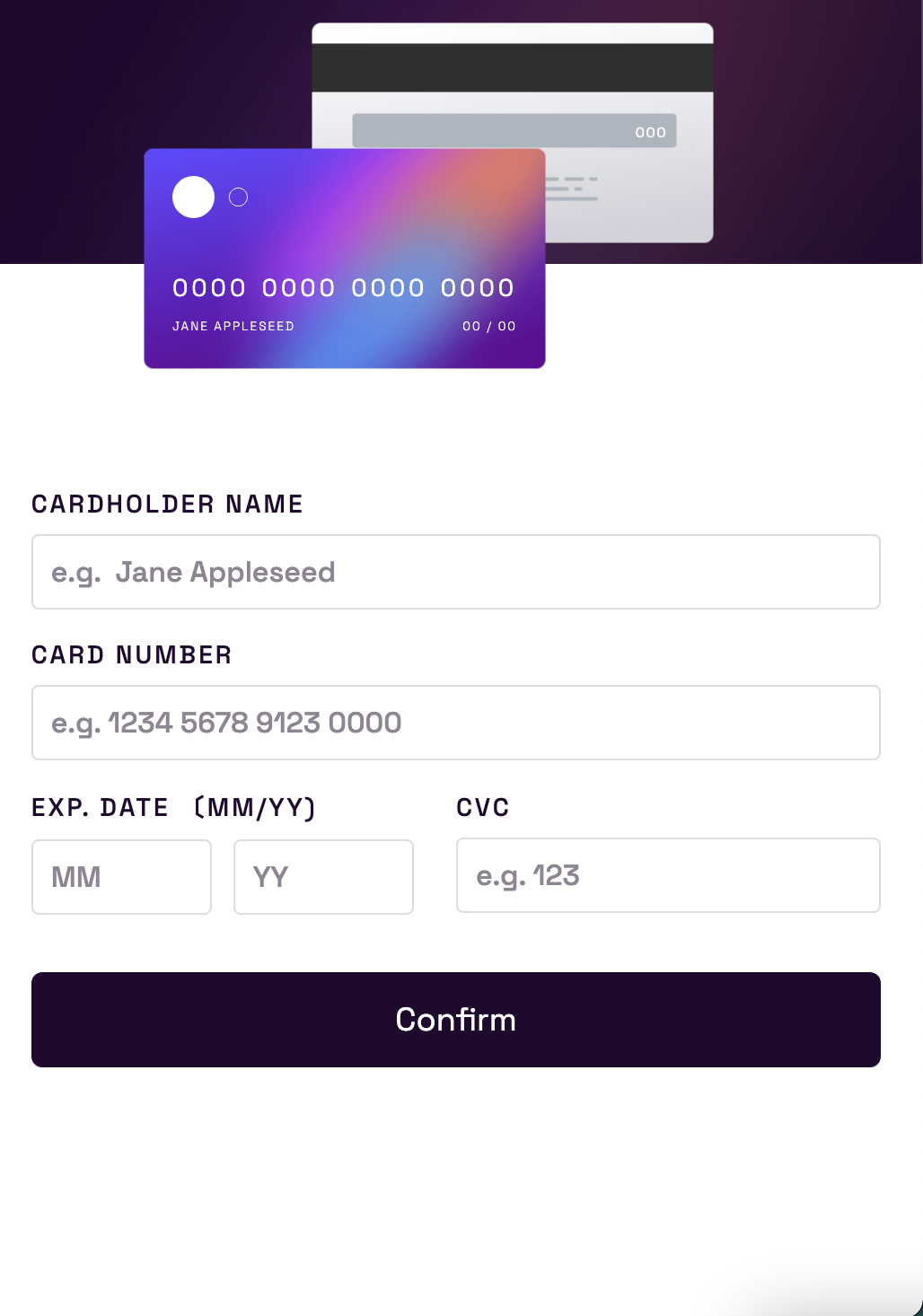 GitHub - LunZaiZai0223/Interactive-card-details-form
