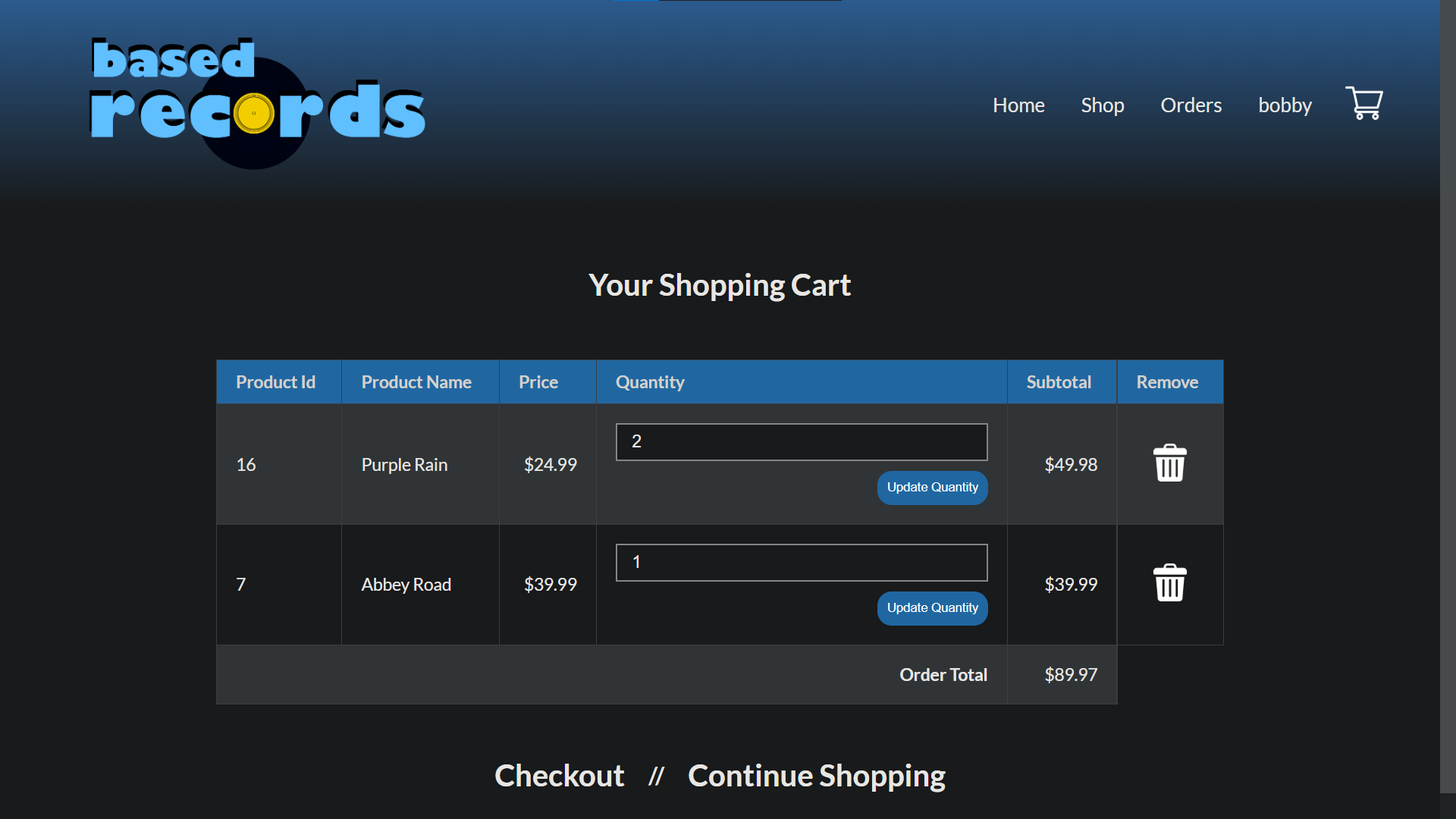 GitHub - justino599/BasedRecords: A class project for COSC 304 - Introduction to Databases