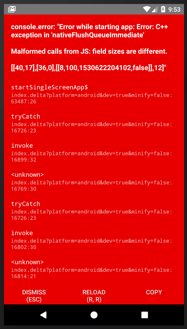 C Exception In Nativeflushqueueimmediate · Issue 15988 · Facebookreact Native · Github