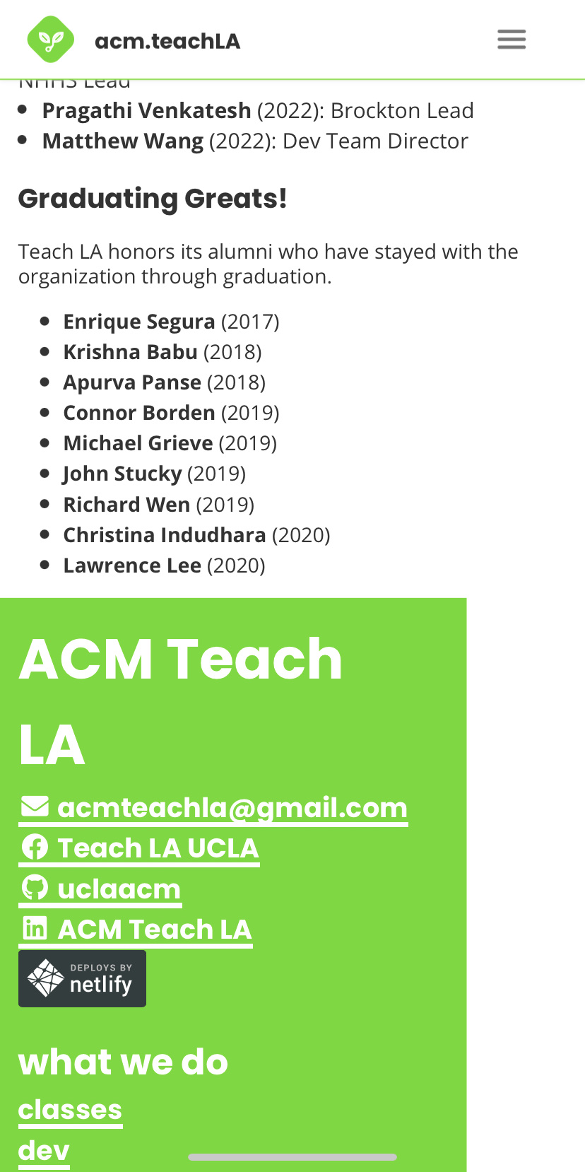 Footer underflow/team card overflow on teams page · Issue #86 · uclaacm/teach-la-website · GitHub