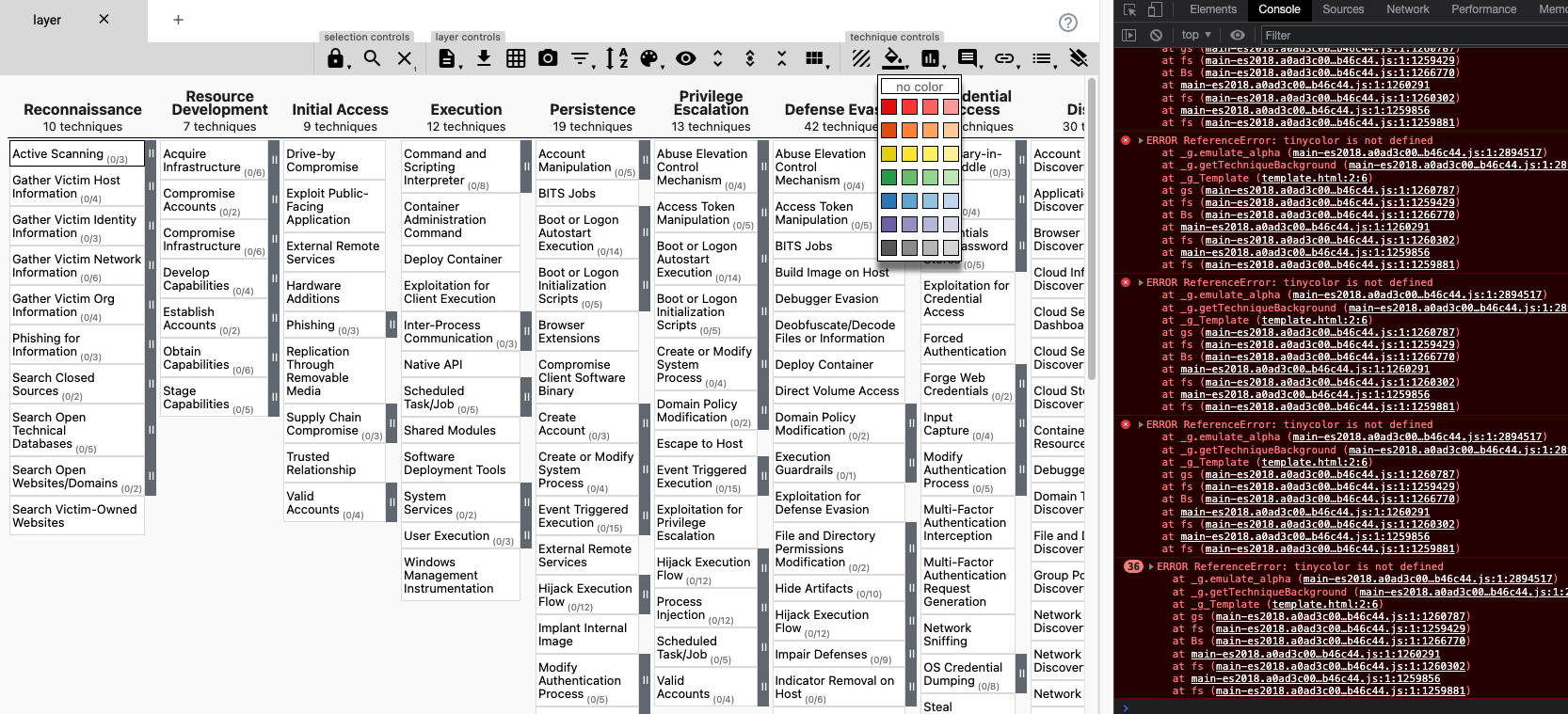 Fails To Load Any Layers With A Score Or Color Defined On A Technique · Issue 452 · Mitre 