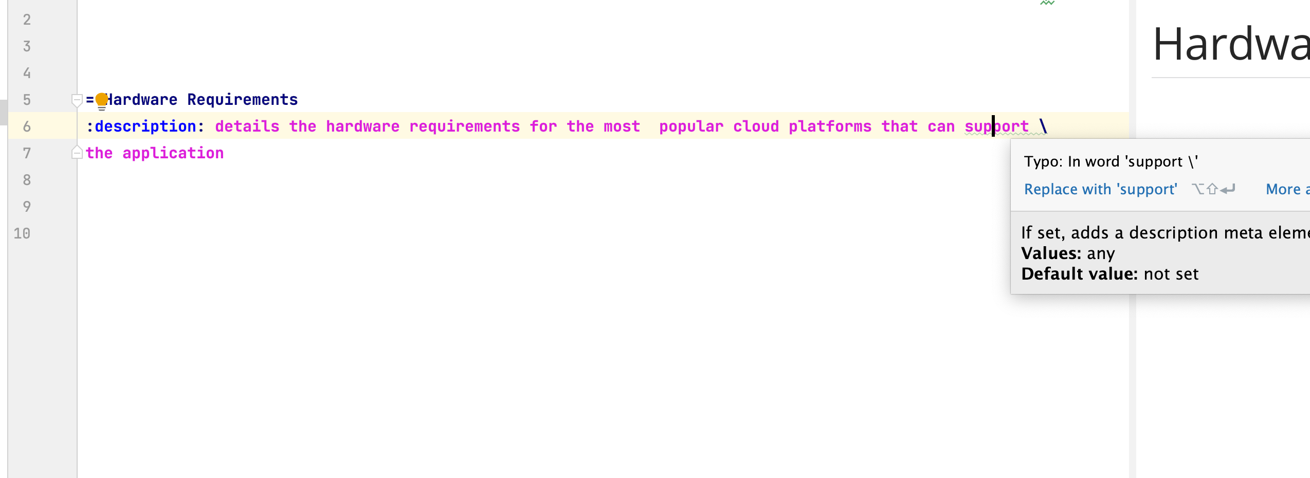 Using continuation character in page attribute incorrectly flags ...