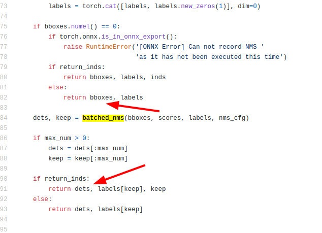 The return value's dimention is inconsistent in multiclass_nms() · Issue #4708 · open-mmlab ...