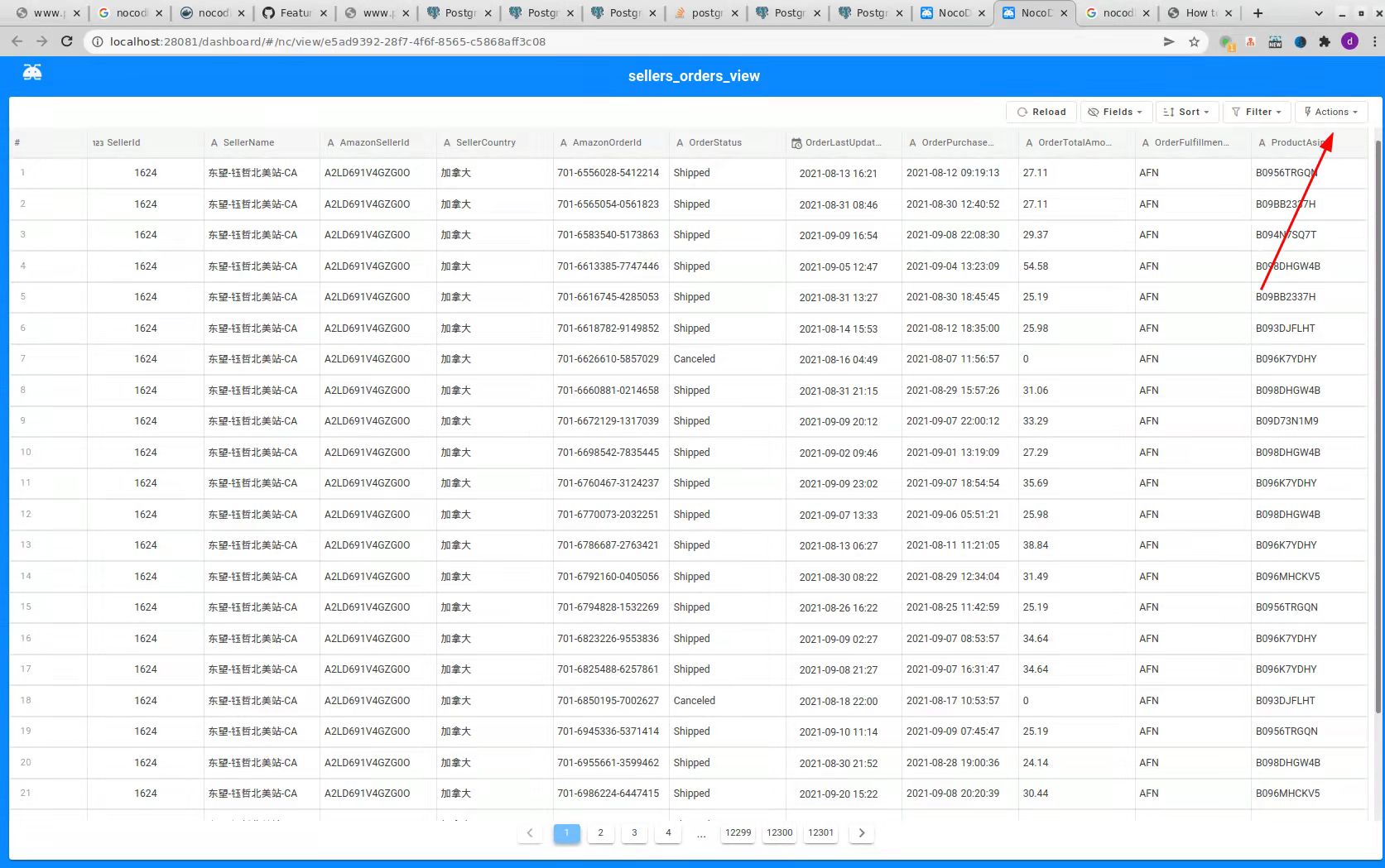 View does not has action type for downloading csv file as table does ...