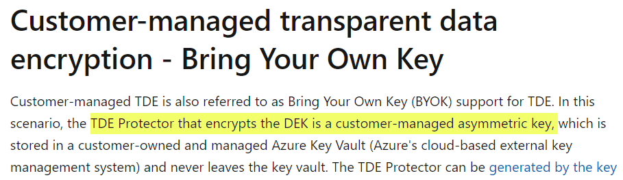 Clarification needed on Azure SQL and TDE encryption · Issue #105241 · MicrosoftDocs/azure-docs ...