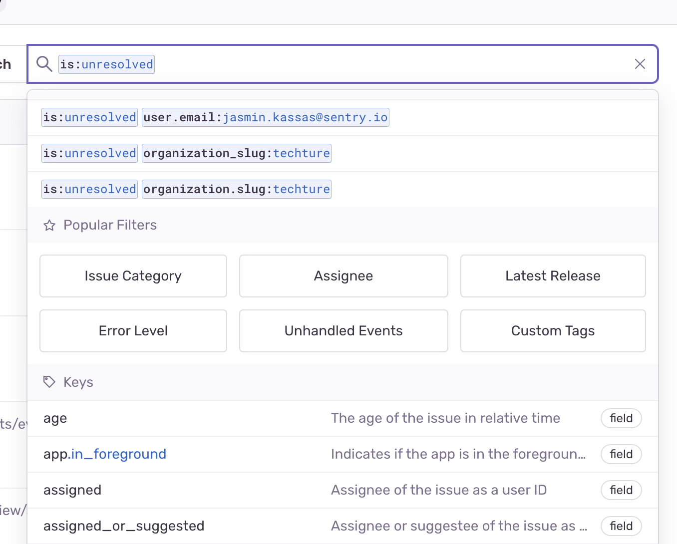 Revise Replay Search with "Popular Filters" UI · Issue #53085 · getsentry/sentry · GitHub