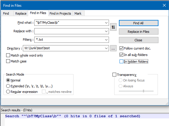 Certain regex search in files behaves erroneously if an ansi file ...