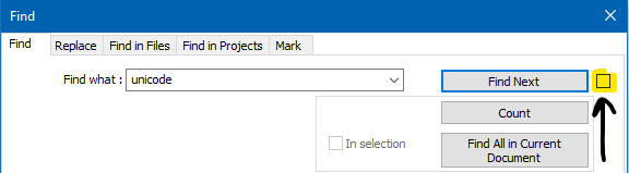 Move 2-button Find-next configuration setting to Preferences ...