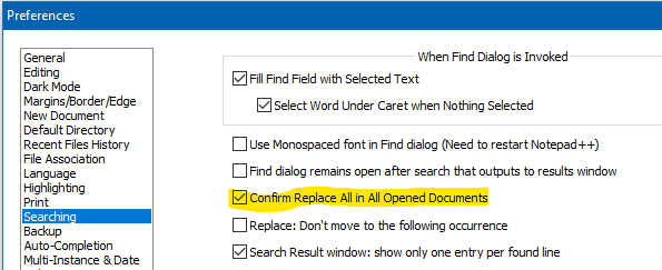 [Feature Request] Pref. Setting Controlling Replace-in-Files Confirmation · Issue #12423 ...