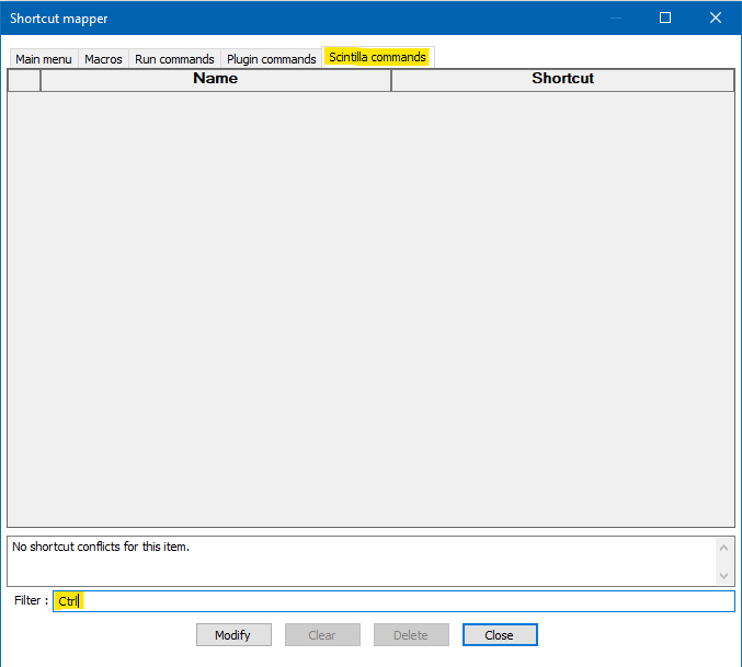 Shortcut Mapper Filter oddness 2 · Issue #12557 · notepad-plus-plus/notepad-plus-plus · GitHub