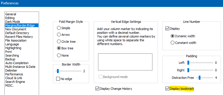 Ui Should Refer To Bookmark Margin As Bookmark And Hidden Line Margin · Issue 12715 · Notepad