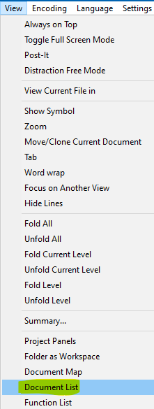 New version doesn't have Document List Panel · Issue #12729 · notepad-plus-plus/notepad-plus ...