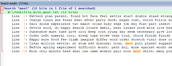 Hit text not always brought into user's sight in Search-results window ...