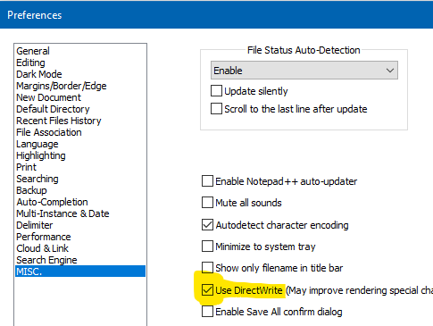 Default the DirectWrite setting to be ON · Issue #13198 · notepad-plus-plus/notepad-plus-plus ...