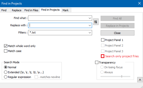 [Feature Req] Quick option for searching all project files · Issue ...