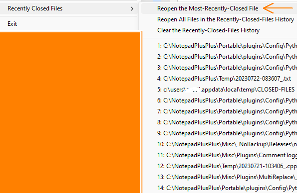 Wish for a bit easier way to select file in Recent Files list, by keyboard · Issue #13920 ...