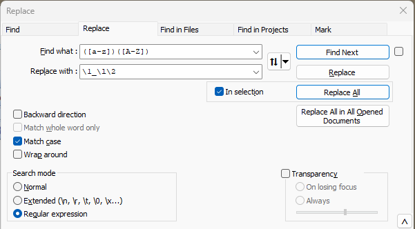 Add camelCase and snake_case to "Edit --> Convert Case to" menu · Issue ...
