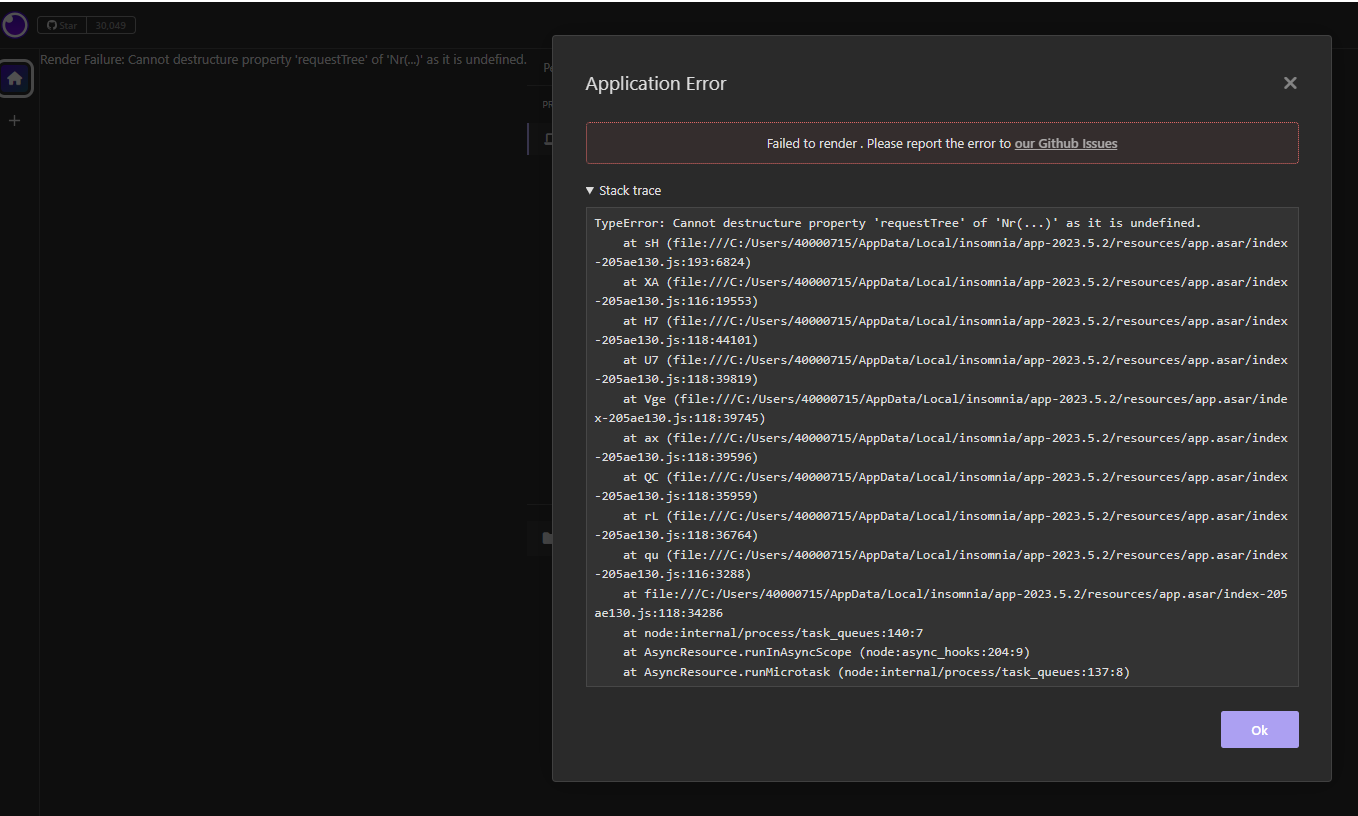 Can't export collection, render failure error · Issue #6294 · Kong/insomnia · GitHub