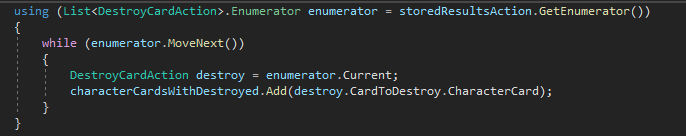 Code Cleanup Task - direct calls to GetEnumerator() transformed back ...
