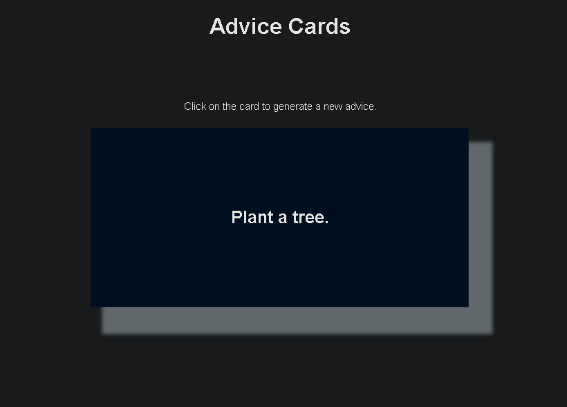 GitHub - ClaytonPhilippe/advice-cards: Advice generator card