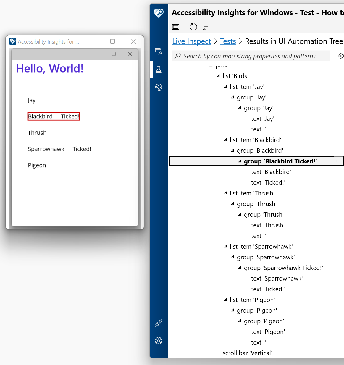 UI Automation Name of a Windows Maui CollectionView item isn't updated after a change to its ...