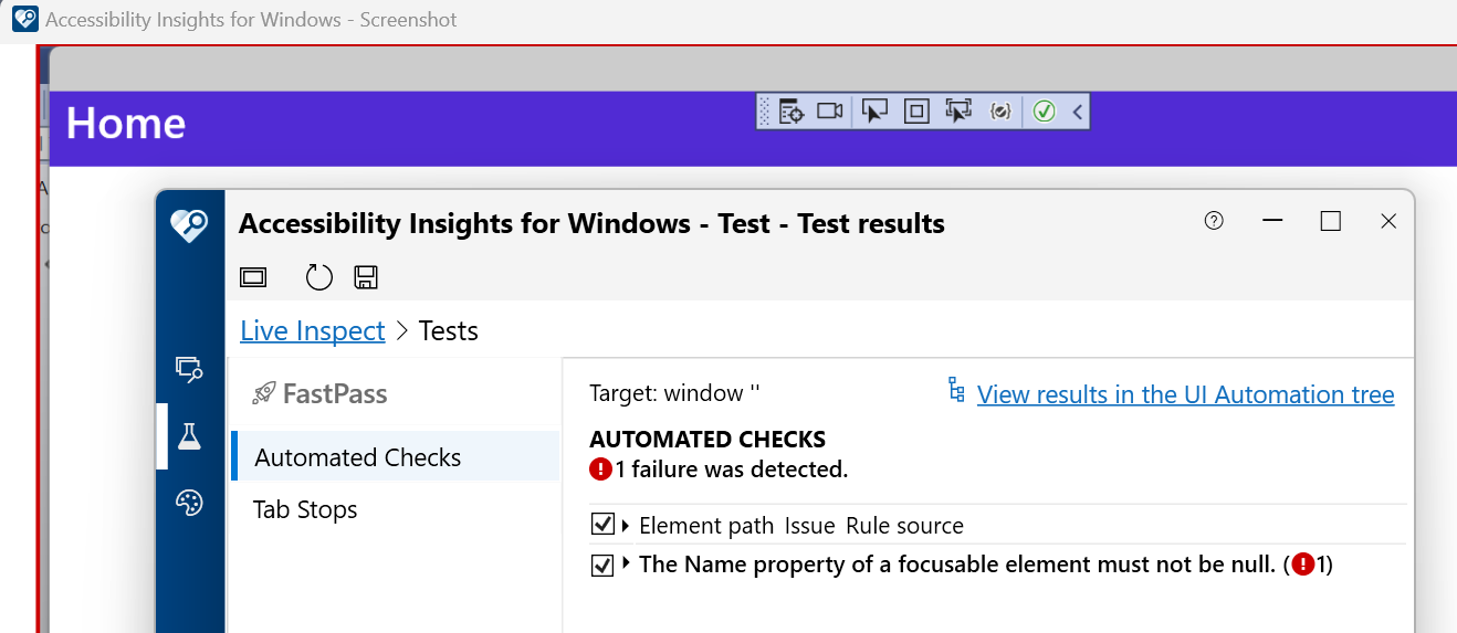 .NET MAUI app's UI Automation hierarchy has a root window element with no accessible name ...