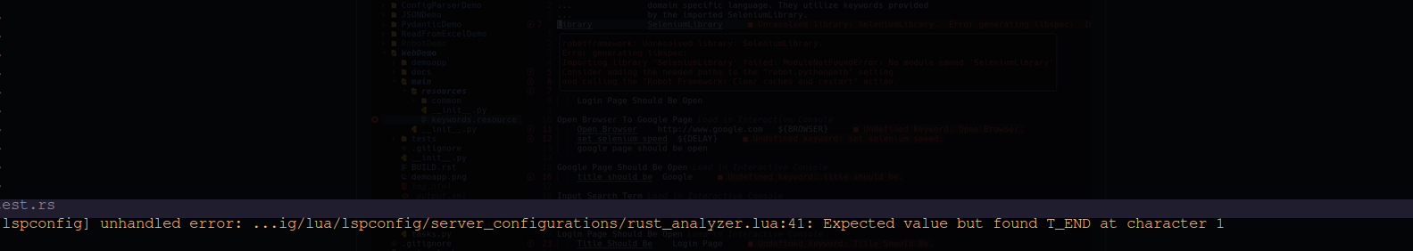 Rustanalyzer Is Not Working · Issue 2589 · Neovimnvim Lspconfig · Github