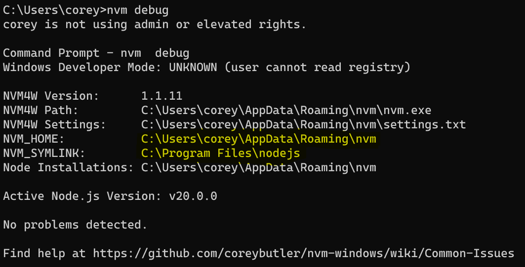 Issue Cannot Find Node After Install Lts And Use Lts · Issue 981