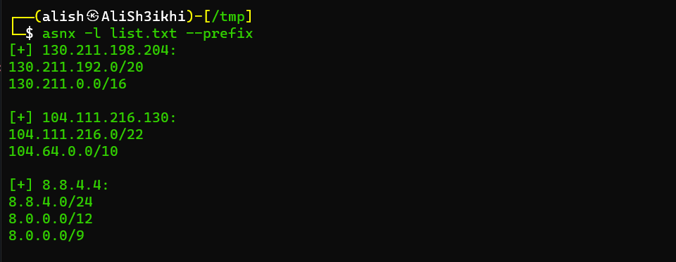 Github Alish3ikhiasnx A Useful Script To Gather Asns And Prefixes Of Your Target While You 