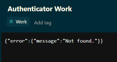 Authenticator / Token Vault "Error Not Found" on web client · Issue ...